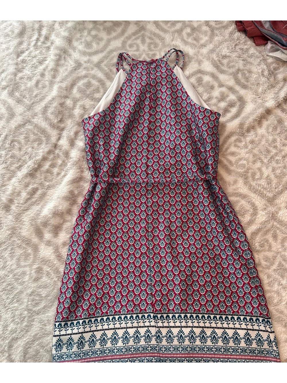 Banana Republic | Dresses | Banana Republic Red And Blue Halter Mini ...